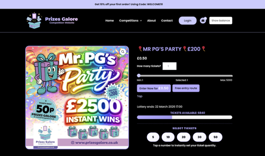 Competition Website Builder UK – How to Create a Raffle or Prize ...